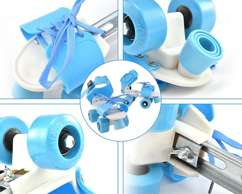 Pattini a rotelle regolabili blu e rosa per ragazze • Piccoli Pirati