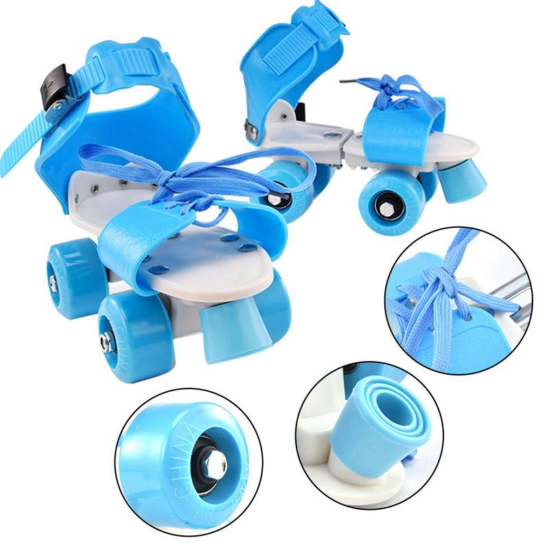 Pattini a rotelle regolabili blu e rosa per ragazze • Piccoli Pirati